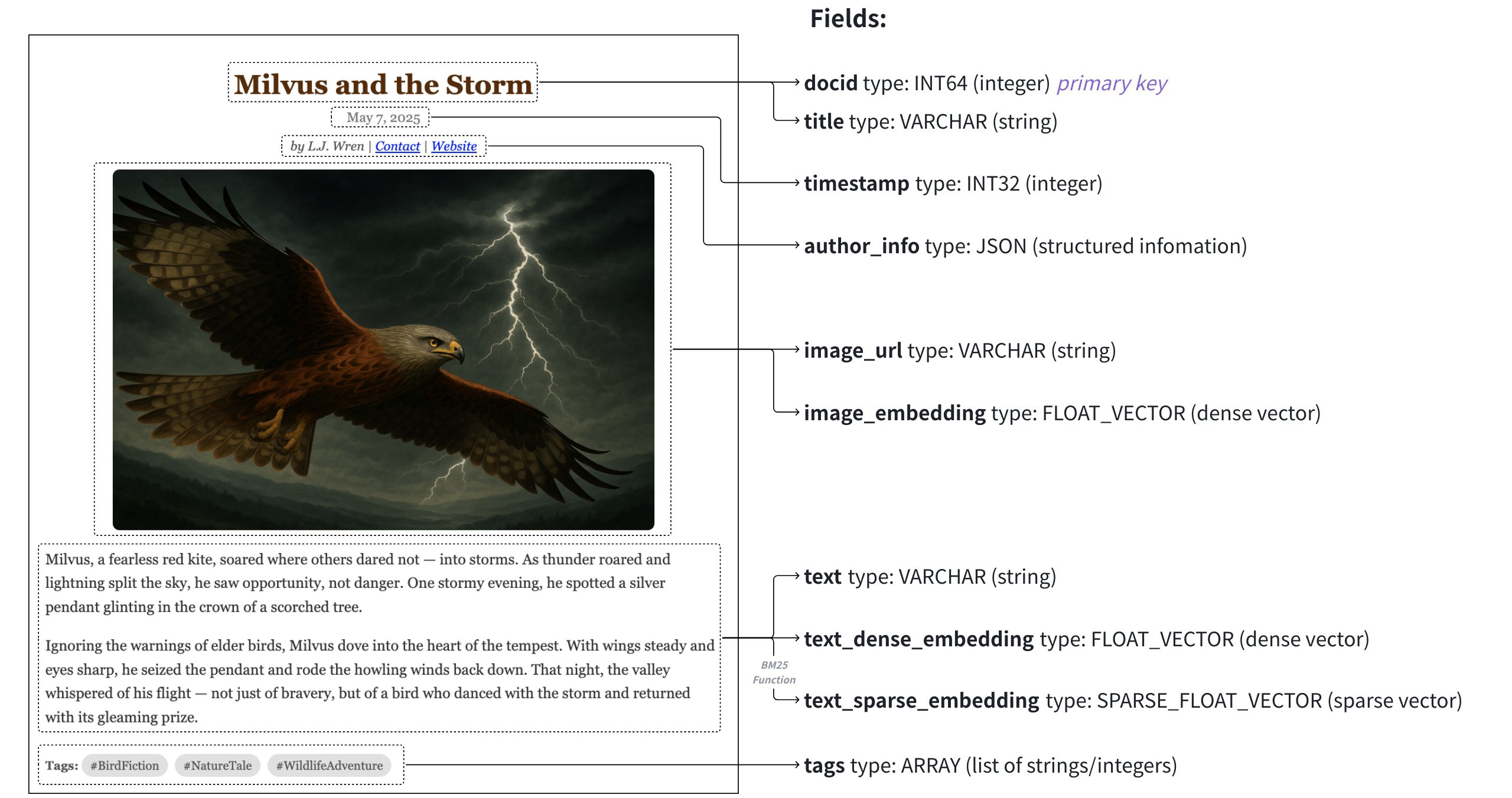 Data Model Design for Search | Milvus Documentation